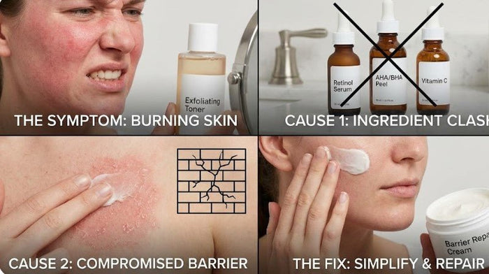 Why Your Skin Burns After Skincare — Causes & Fixes