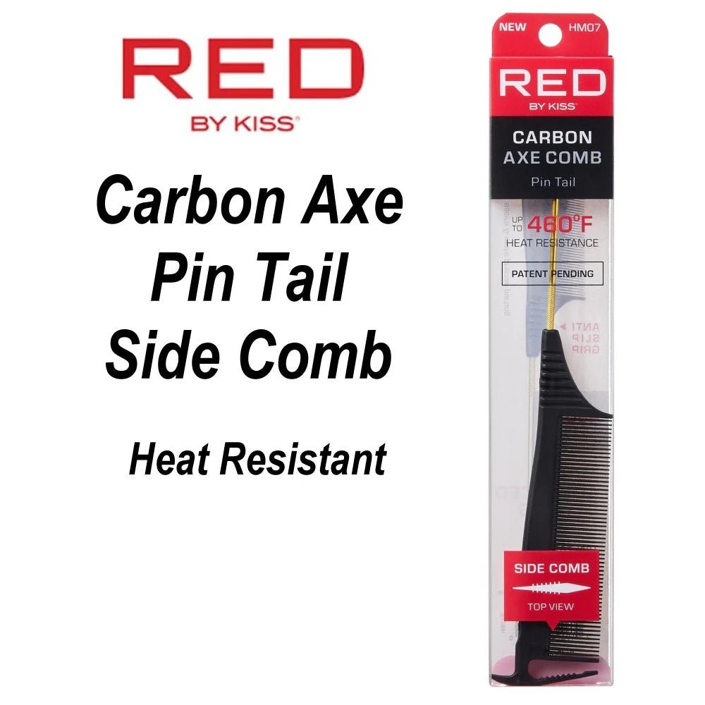 Red by Kiss Carbon Axe Comb with Pin Tail