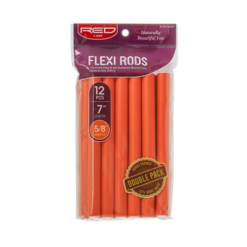 Red by Kiss Flexi Rods - 7" Length, 5/8" Diameter 12PCS