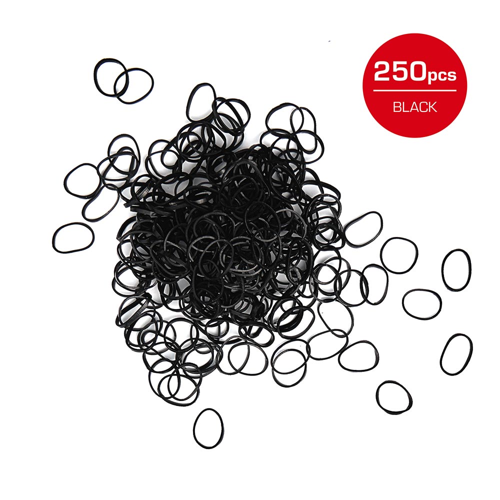 Red by Kiss Black Rubber Bands - Medium Size