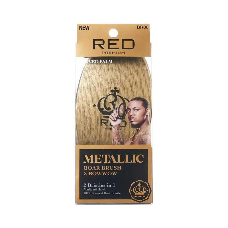 RED Premium Metallic Boar Brush BR08 - 2-in-1 Bristles
