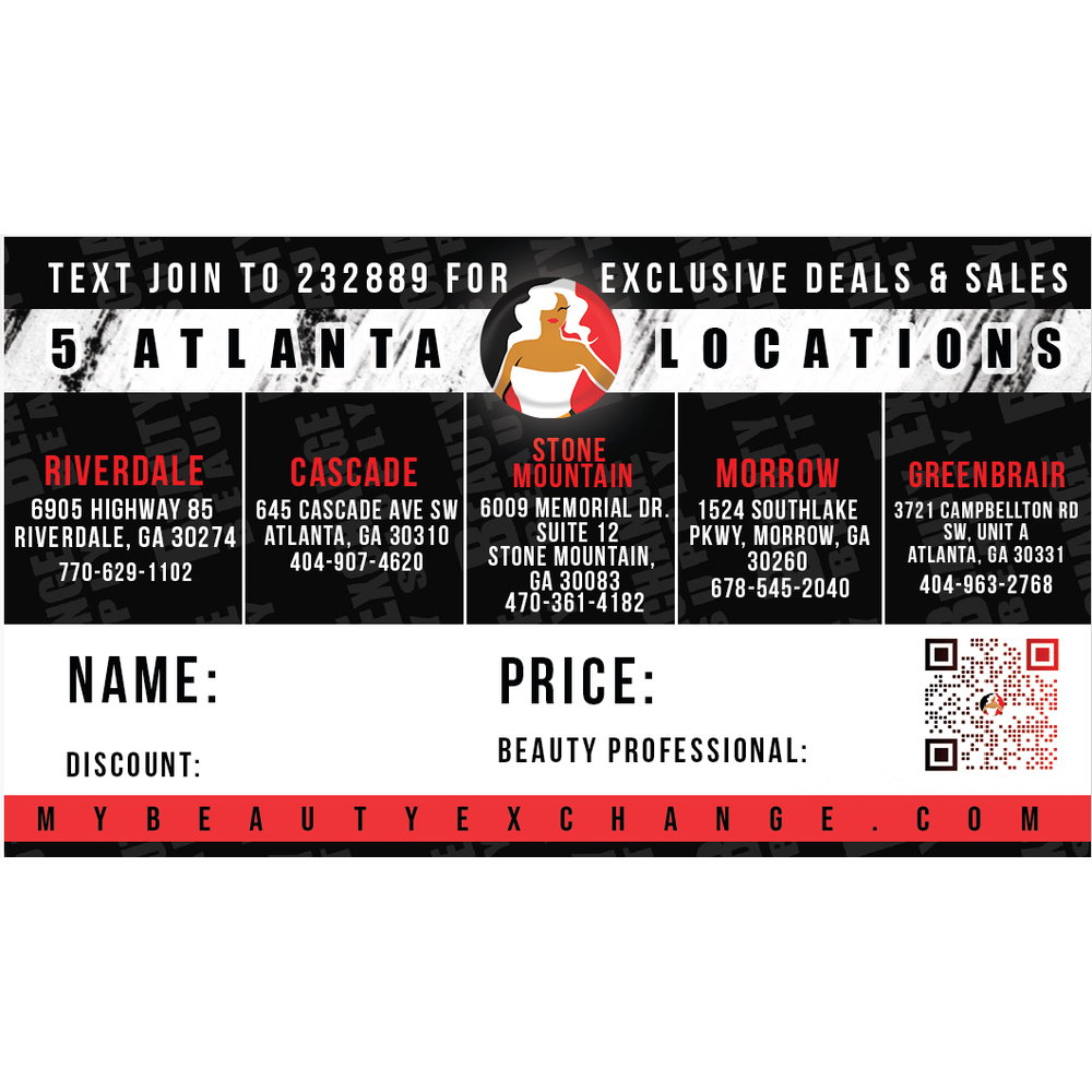 Wig Section Wig Cards